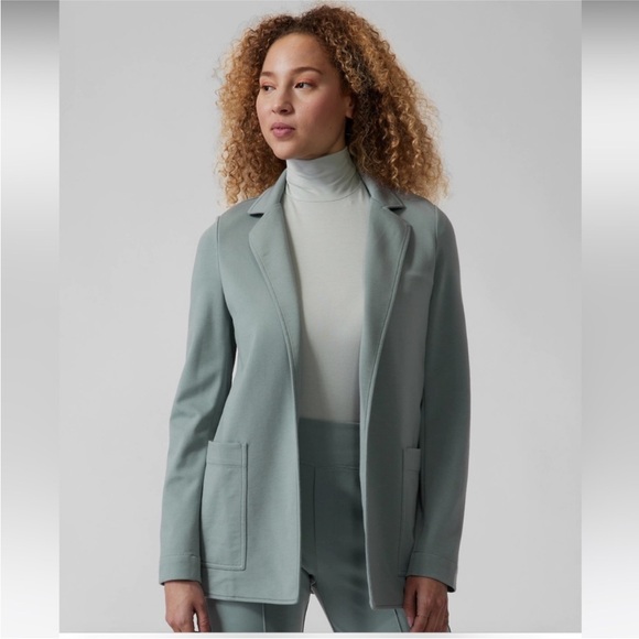 Athleta | Jackets & Coats | Athleta Eastbound Blazer Minamilisitc Grey ...